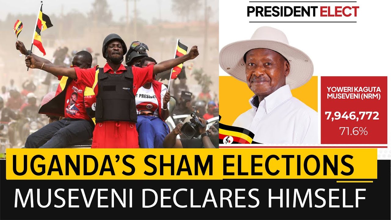 Dictator Museveni Declares Himself winner with 72%. Military hunts down ...