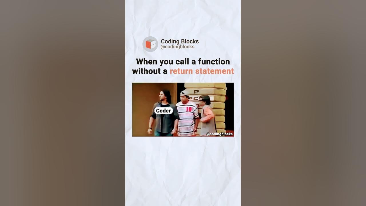 When you call a function without a return statement | #codinglife #coding #developer - YouTube