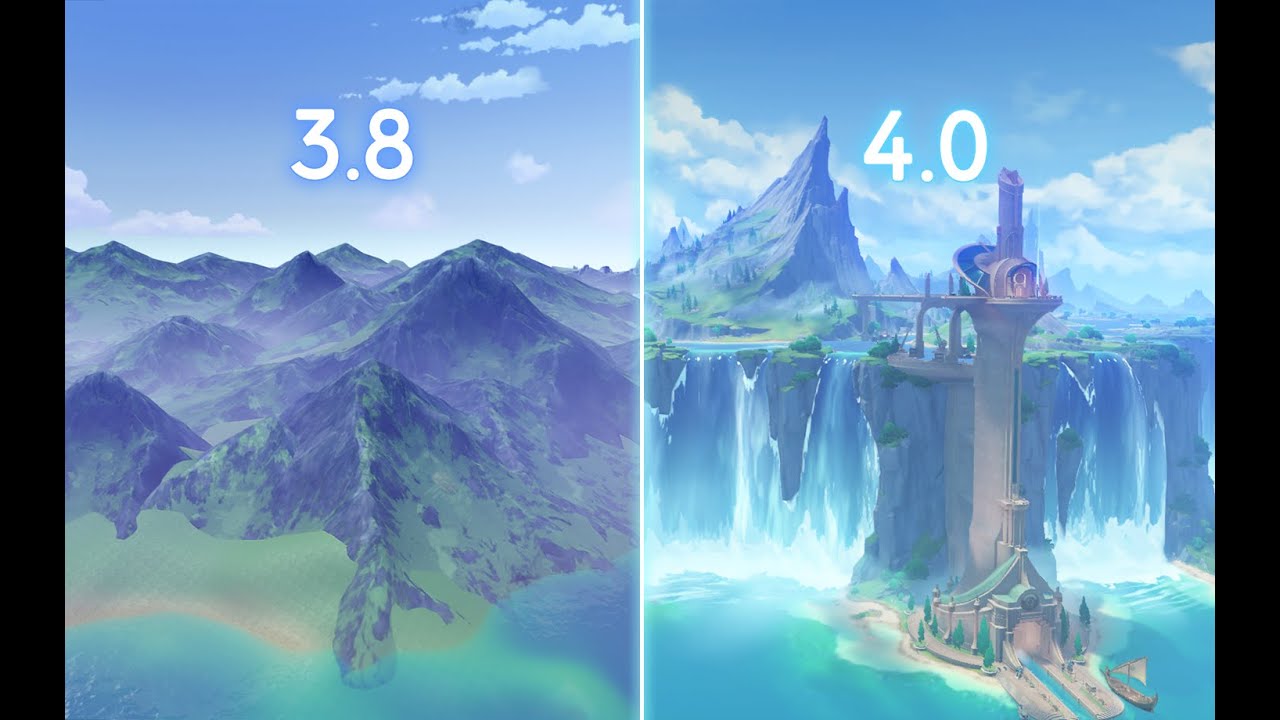 Fontaine Map Comparison V4.0 - Aerial view | Genshin Impact - YouTube