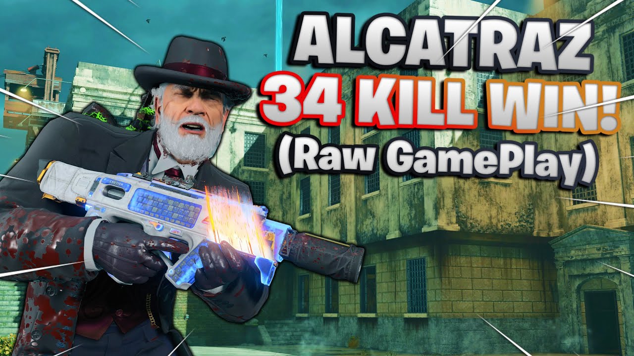 34 KILL ALCATRAZ WIN! (Raw Game-Play) | CoD Blackout - YouTube