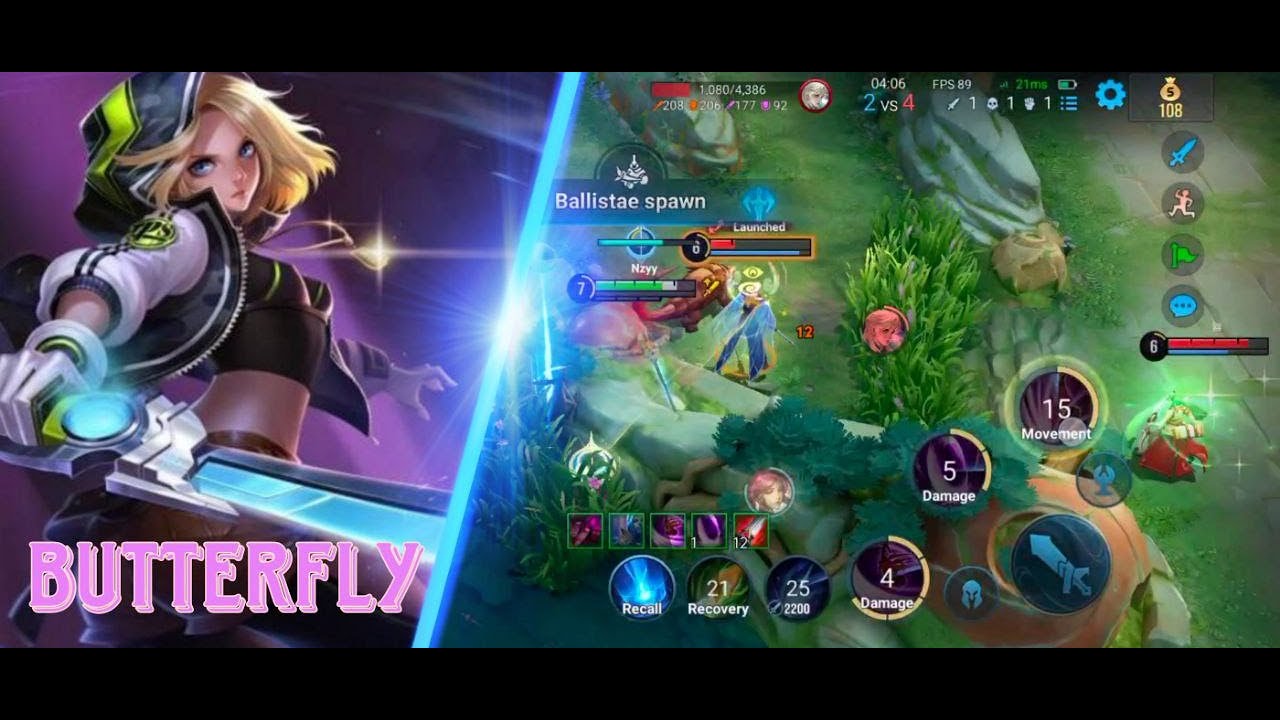 Honor of Kings ( Butterfly ) Jungler Meta Hero #hok - YouTube