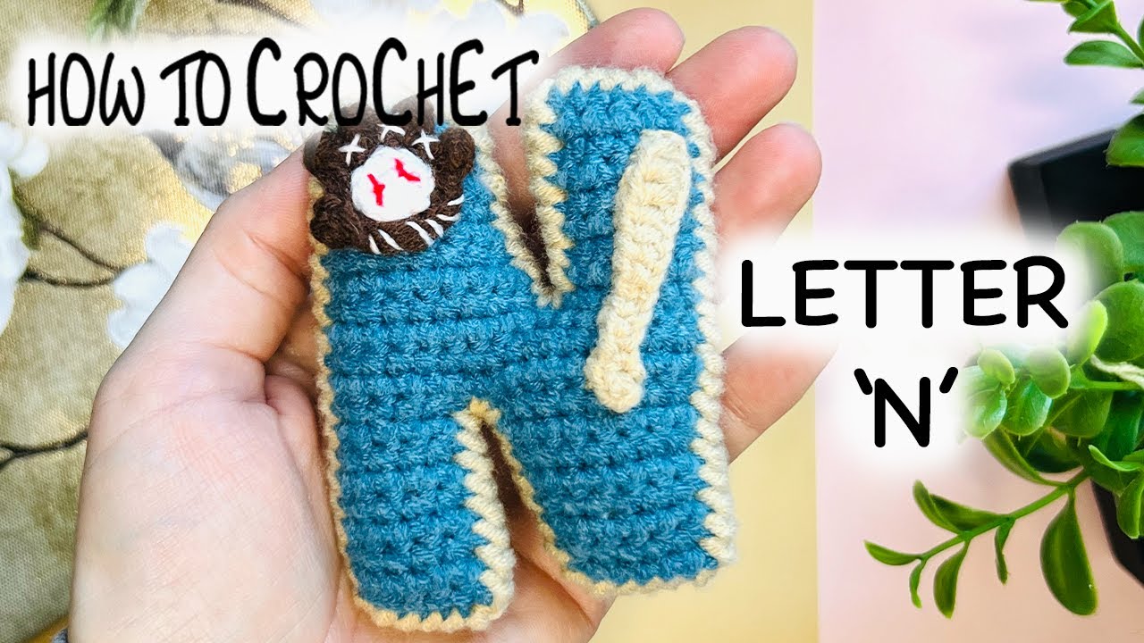 How to Crochet a Sunflower Alphabet || Letter 'N' - YouTube