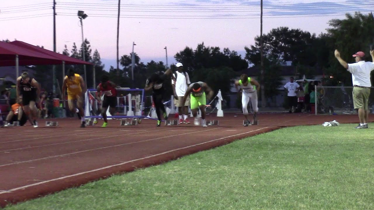 DJ Ware 100m Pre Lims - JO State Meet - ( Slips ) - YouTube