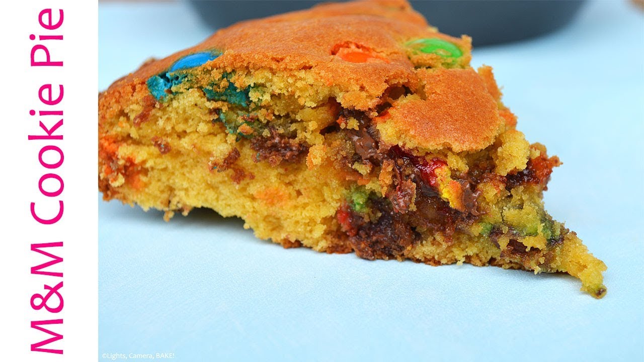 M&M Cookie Pie RECIPE - YouTube