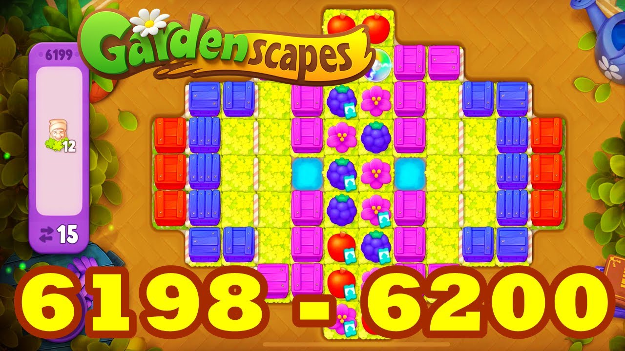 Gardenscapes Level 6198 - 6200 HD Walkthrough | 3 - match | gameplay ...