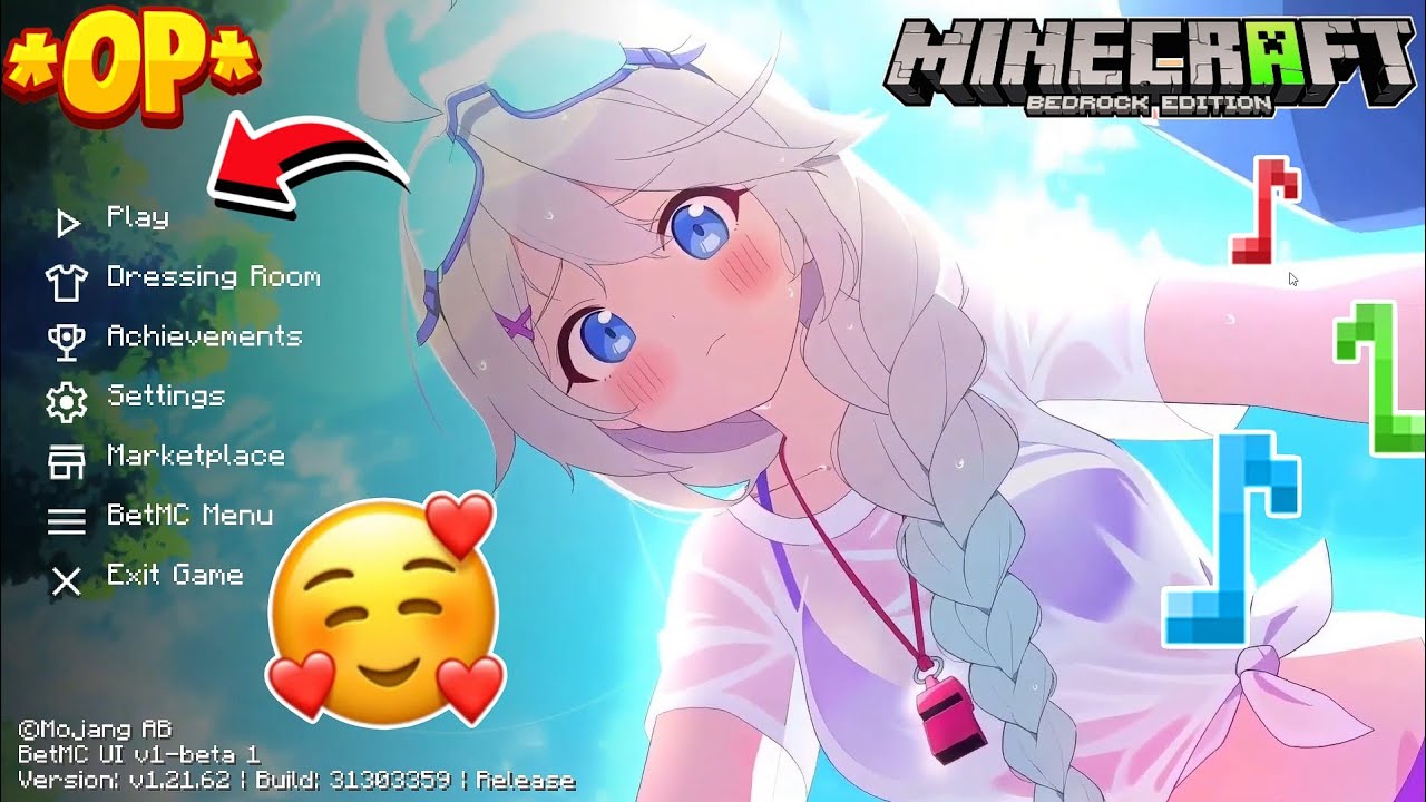 Anime Girl UI For MCPE 1.21+ | BetMC UI For Minecraft Pocket Edition ...