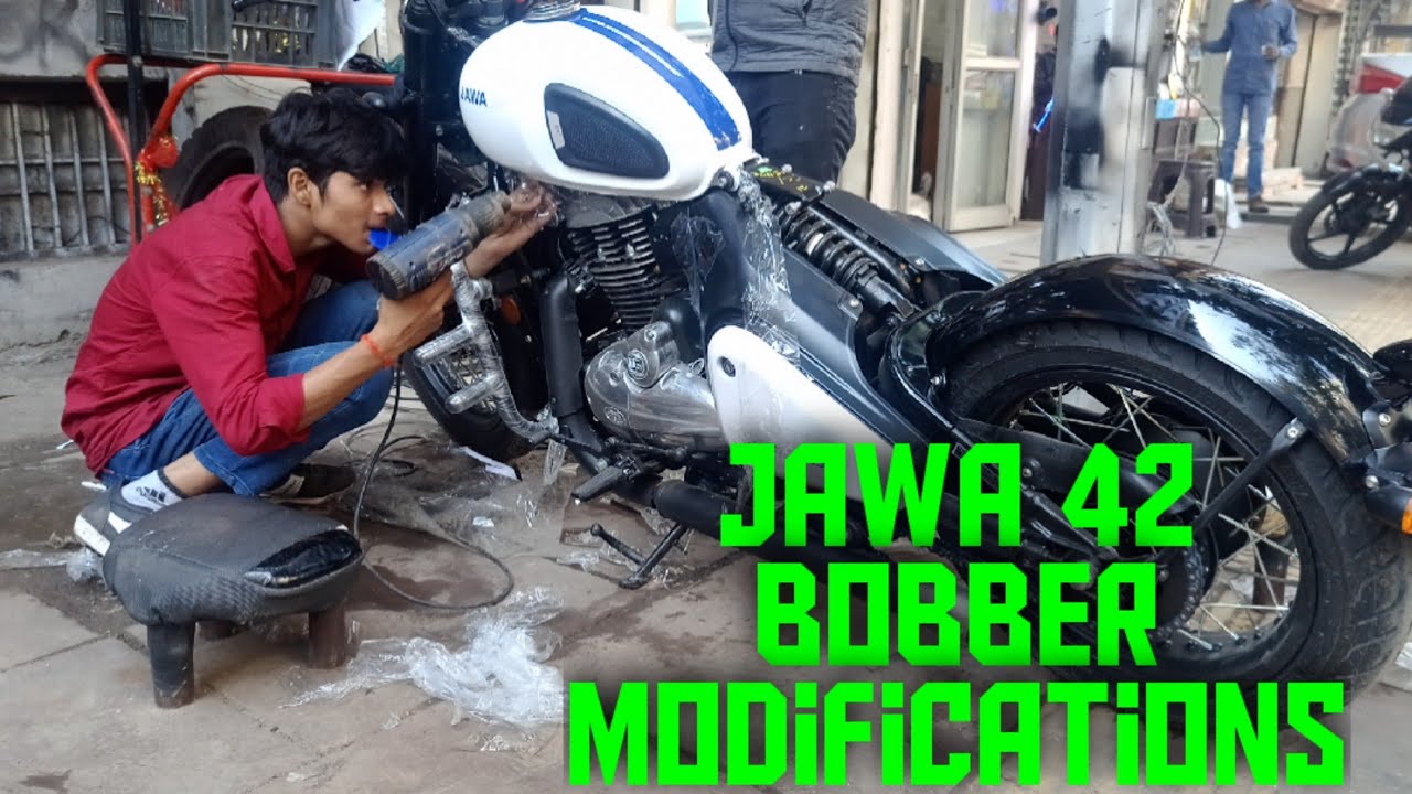 Jawa 42 Bobber Modifications 😍 -: PPF ( Paint protection Flim) Leg ...