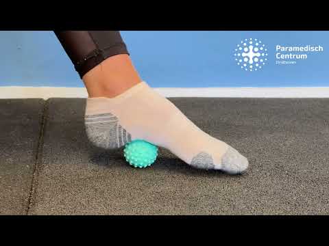 Huiswerkoefening masseren voet met bal - Fasciitis Plantaris/Hielspoor | PMC Eindhoven