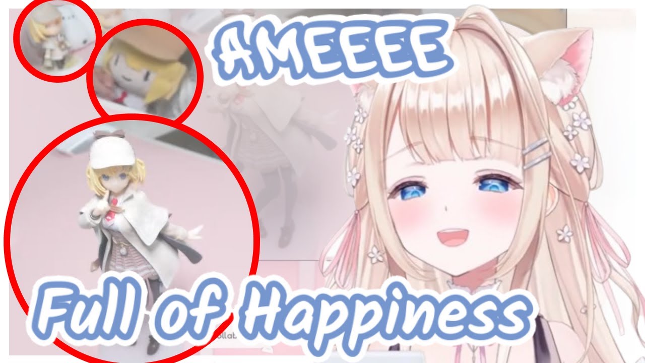 Peo shows her Amelia merch on stream and filled with happiness - YouTube
