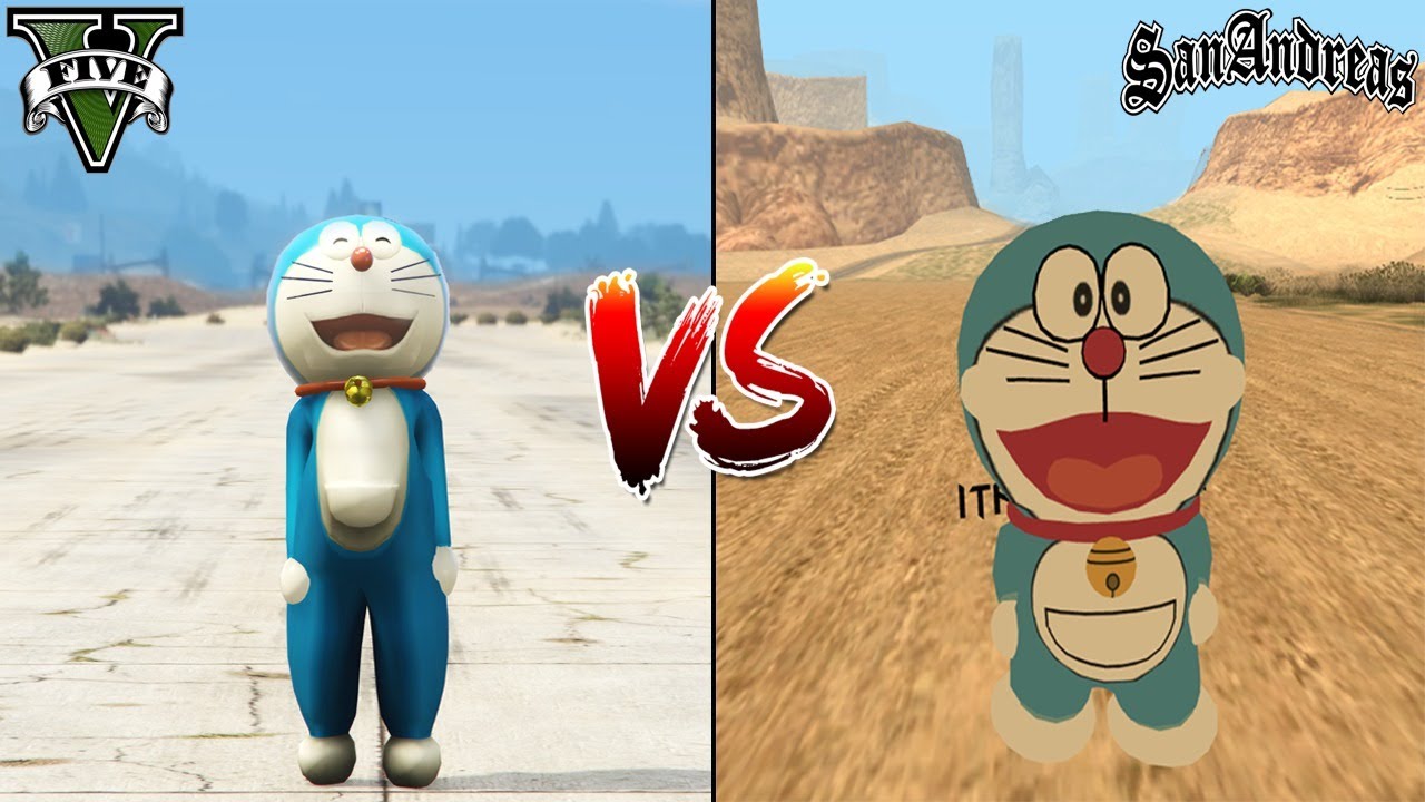 GTA 5 DORAEMON VS GTA SAN ANDREAS DORAEMON - WHICH IS BEST? - YouTube