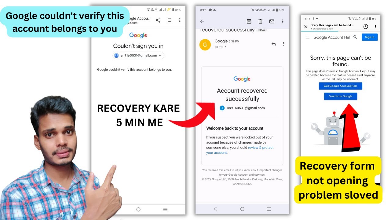 How to recover gmail account without phone number and recovery email ...