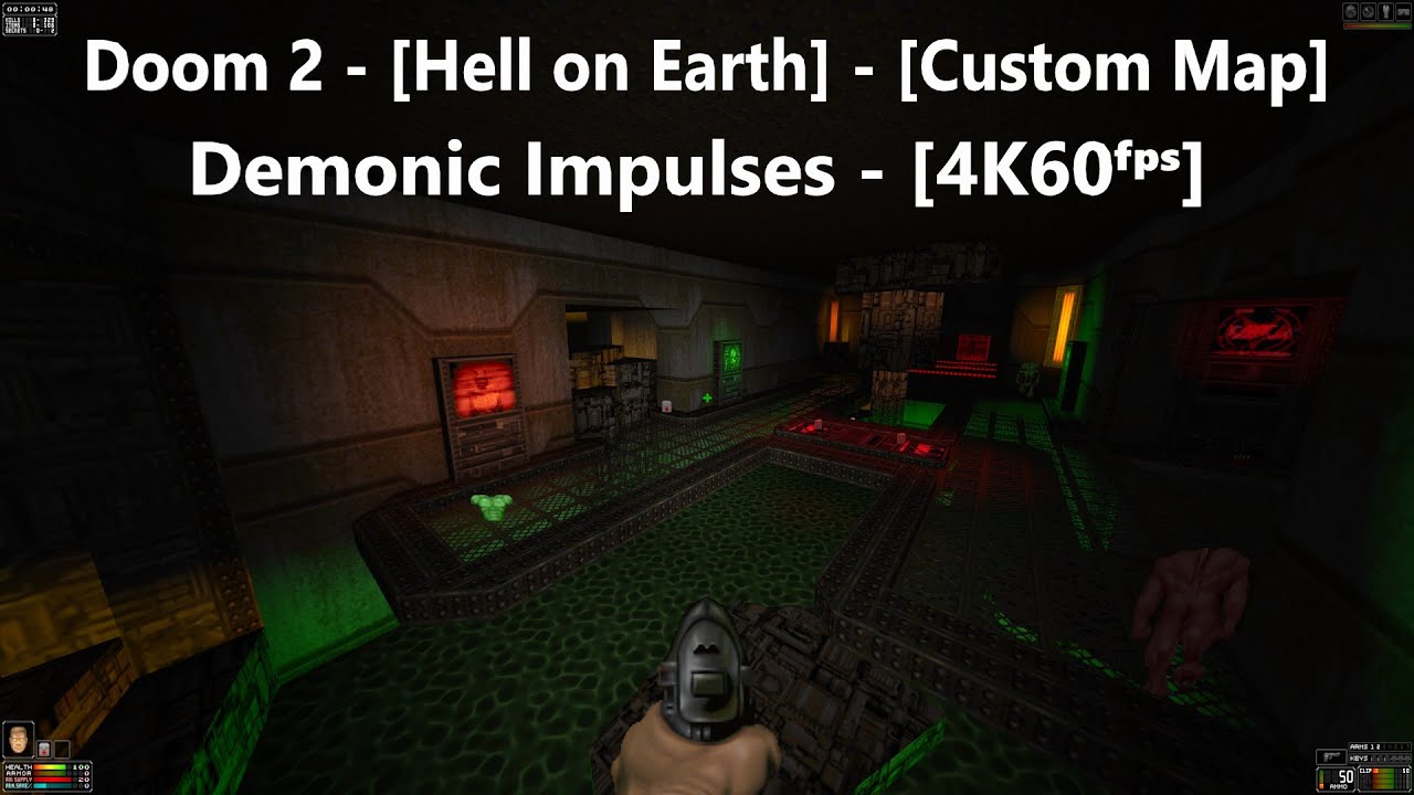 Doom 2 - Hell on Earth - Map: #359 - Demonic Impulses - [4K60ᶠᵖˢ] - YouTube