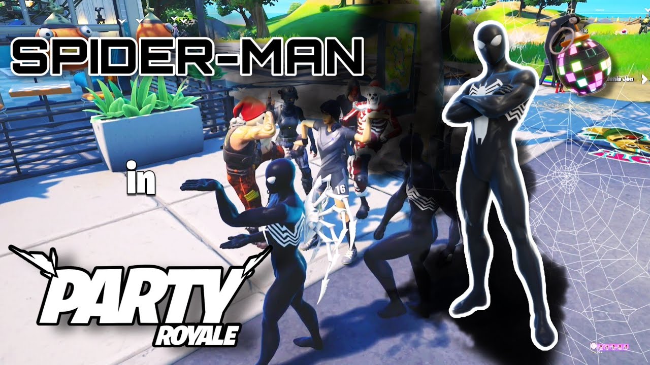 Copying Everyone with the NEW Spiderman Skin in Party Royale! (Rare ...
