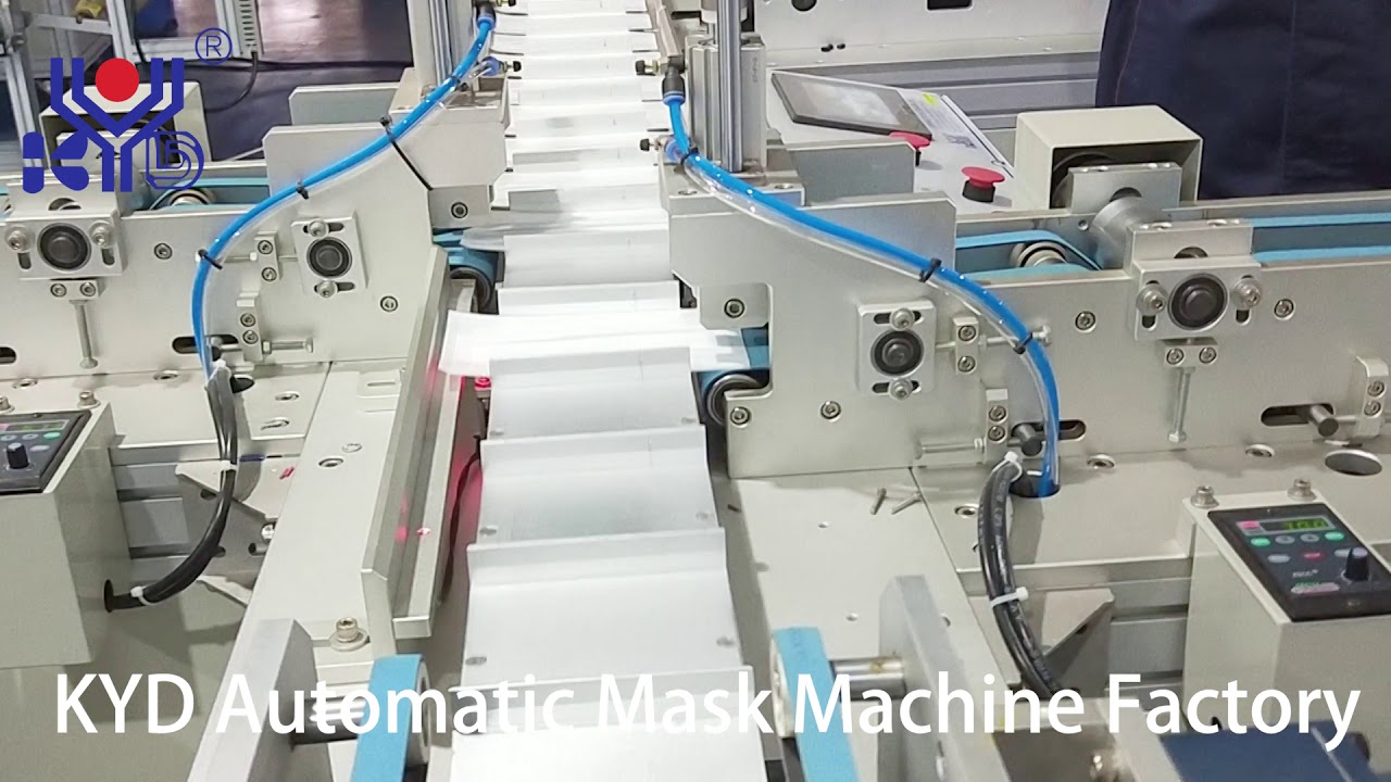 Automatic surgical mask making machine with ear-loop folding function ...