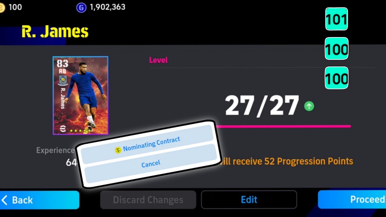 Nominating R. James Perfectly Max Level Up Training In eFootball 2024 ...
