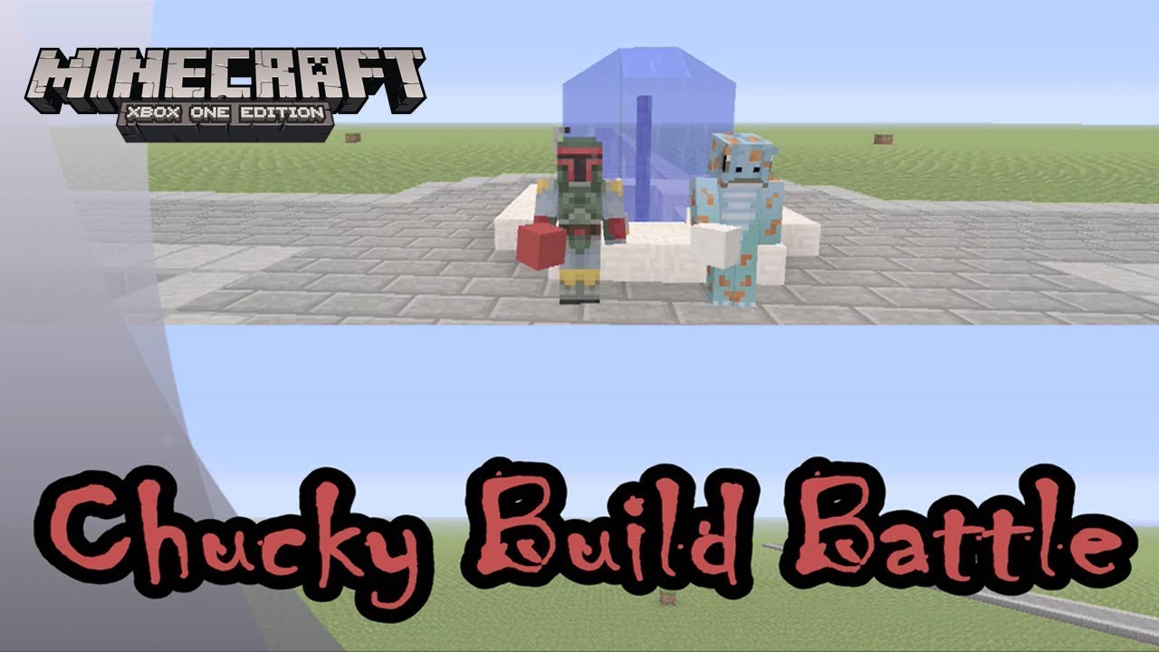 Minecraft: Pixel Art Build Battle with Huggybear Gaming (Chucky) - YouTube