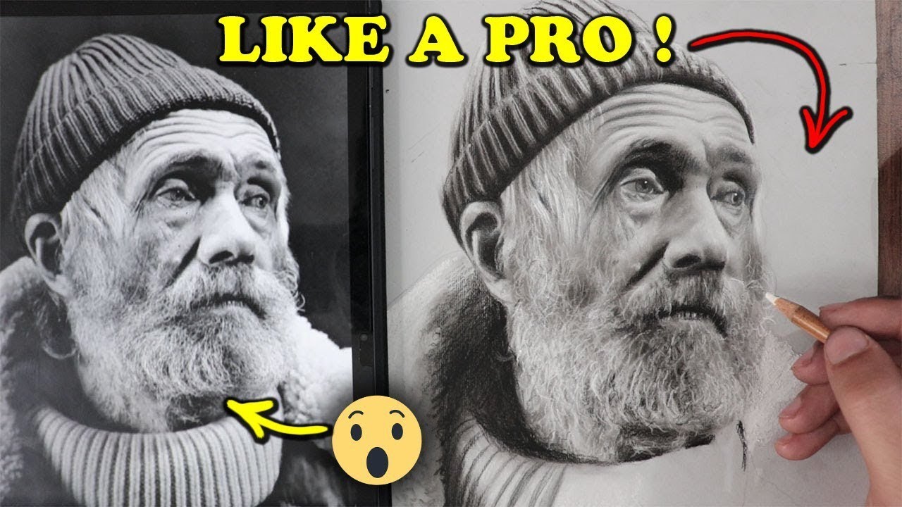 Learn the best technique for drawing white hair | How to draw white ...