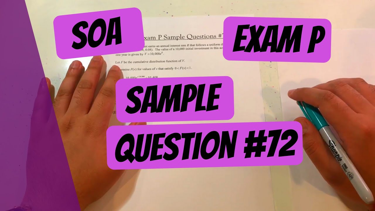 Exam P #72 | SOA Sample Questions - YouTube