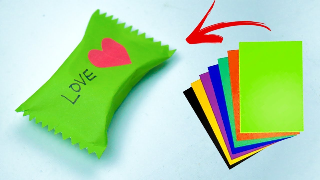 How to make chocolate packet? 🍫 Candy crafts with paper 🍫 Paper ...