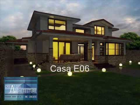 Model proiect casa cu etaj - Casa E06 - Creative Architecture - YouTube