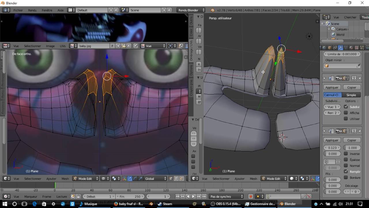 BABY FNAF SL BLENDER part 1 - YouTube