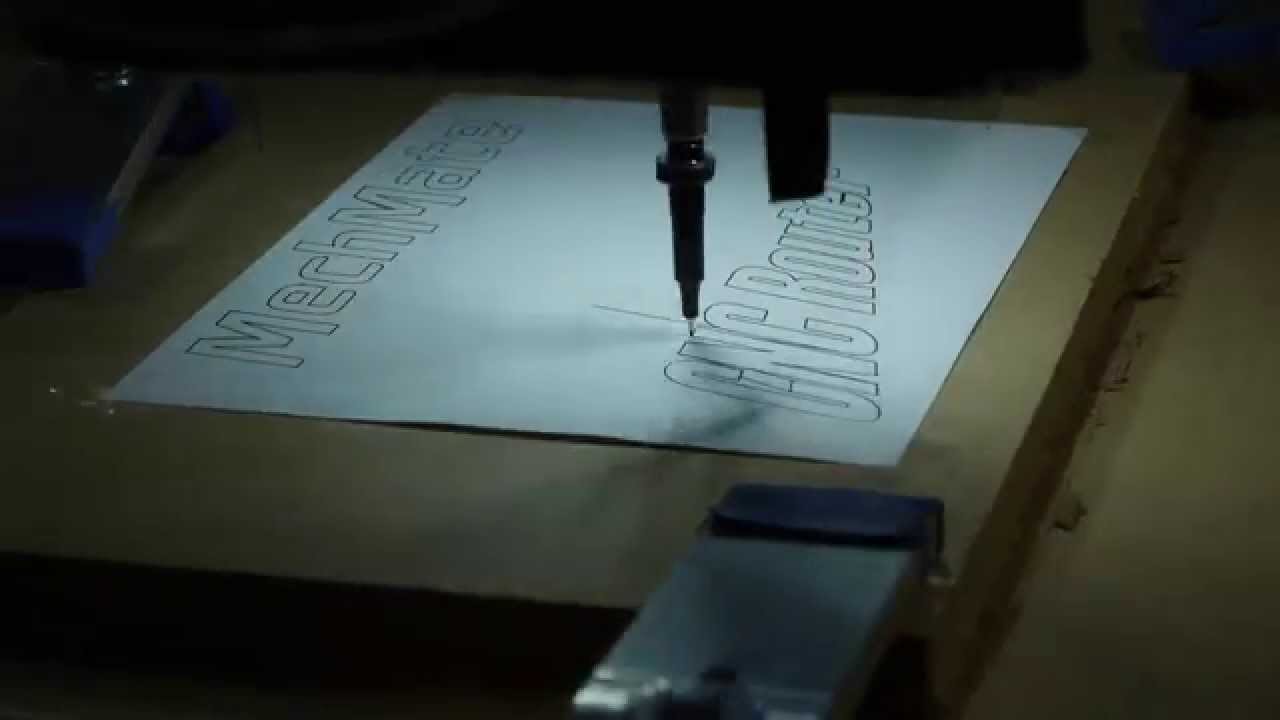 CNC Plotter Pen DIY Test - YouTube