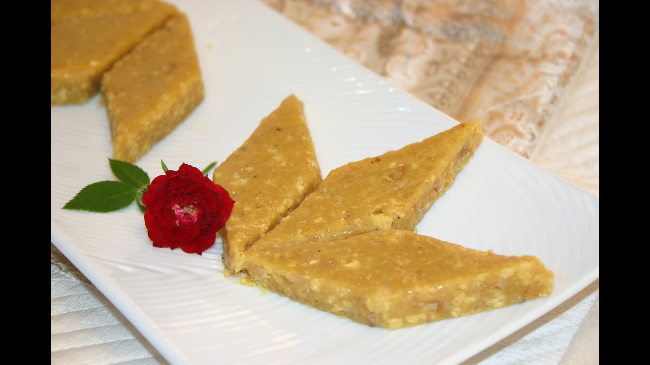 Chewy Walnut Besan Burfi | Show Me The Curry Mithai Recipe - YouTube