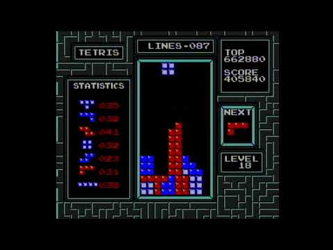 NES Tetris level 18 pb (1,009,480) - YouTube