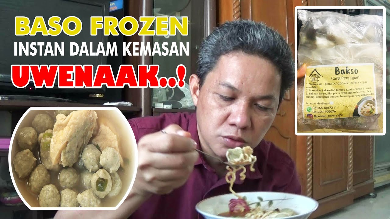 BASO FROZEN INSTAN DARI PONDOK BASO ARU, UENAAAK..! - YouTube