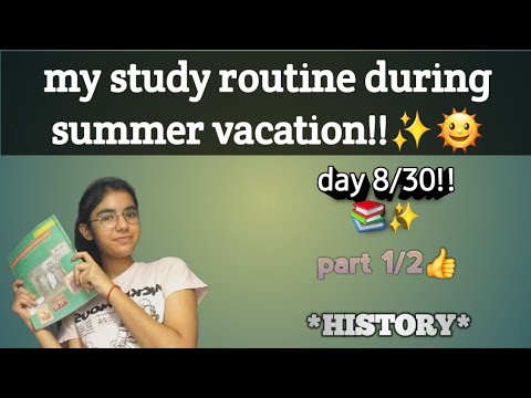 my study routine during summer vacation ️🌞📚 #history - YouTube