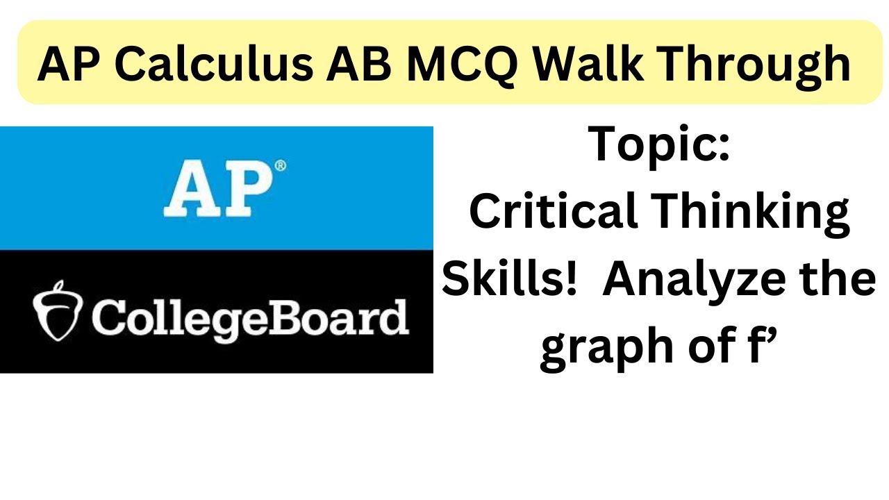 AP Calculus walk through analyzing the graph of f' #apcalculus - YouTube