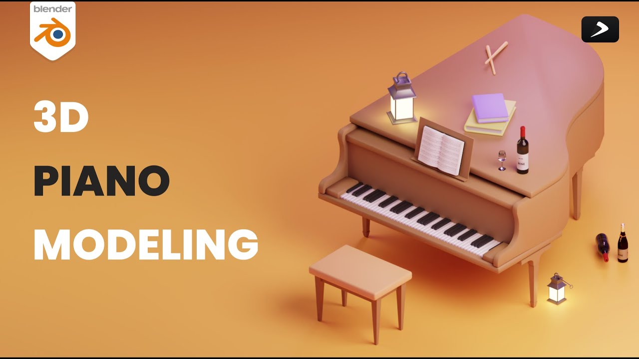 how to make piano in blender - YouTube