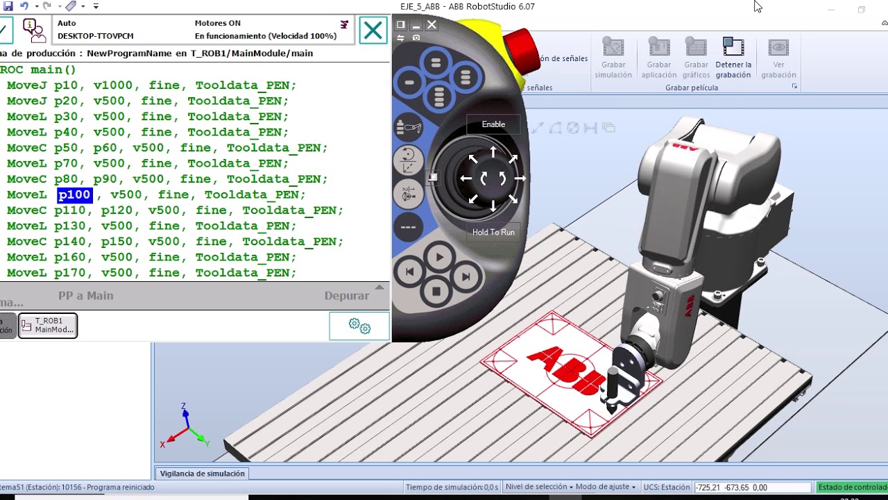 EJE 5 ABB ROBOTSTUDIO - YouTube