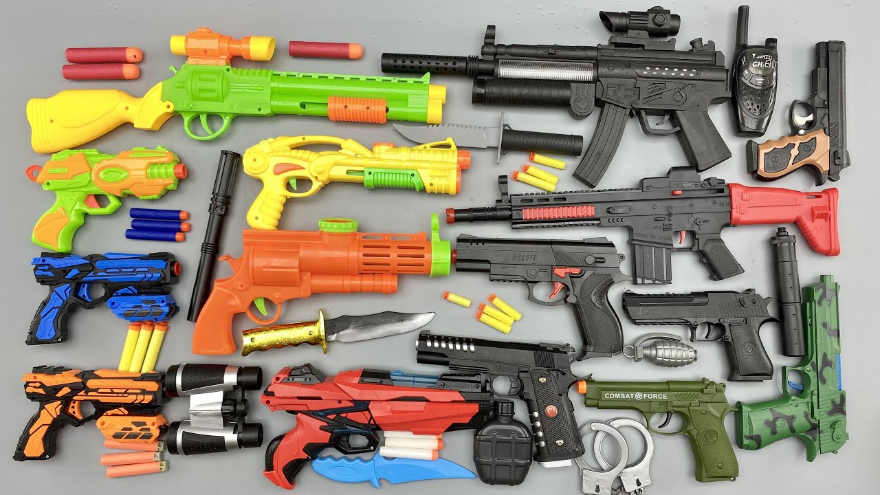 Colorful Toy Guns and Dark Guns Compilation. Toy Gun Toys. - YouTube