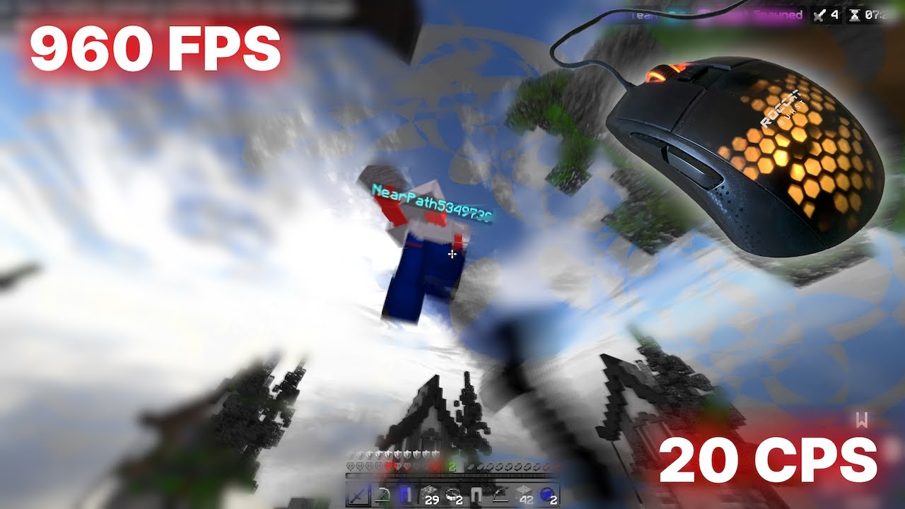 [960 FPS] 20 cps is op for skywars lol. (Keyboard And Mouse Sounds ...