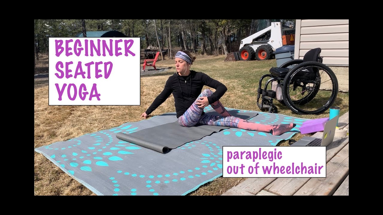 Beginner Paraplegic Floor Yoga - out of wheelchair - YouTube