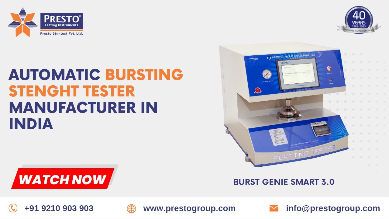 Burst Genie Smart 3.0 | Automatic Bursting Stenght Tester Manufacturer ...