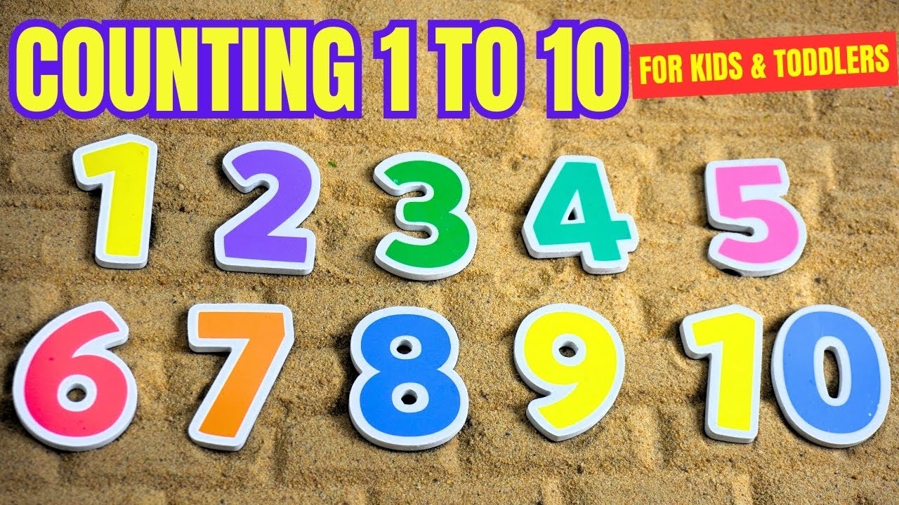 Counting 1 to 10 With Coloured NUMBERS | FUN Learning For Toddlers ...