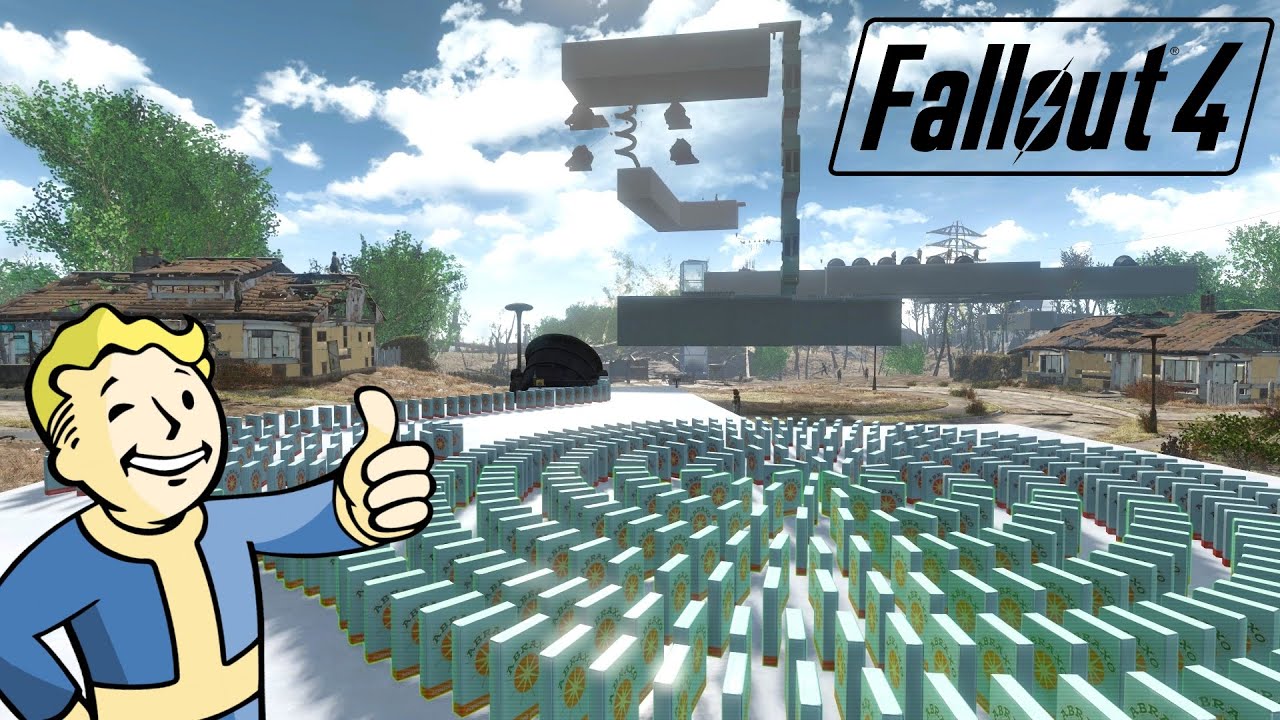 BEST CONTRAPTION YET? - Fallout 4 Epic Domino Track Contraption - YouTube