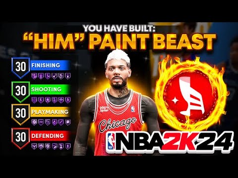 BEST INSIDE CENTER "PAINT BEAST" BUILD IN NBA 2K24! COMP BIG MAN BUILD ...
