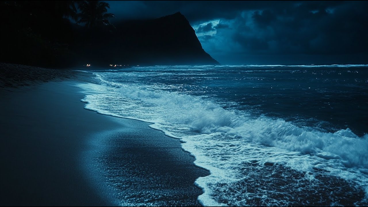 Ocean Waves Night Sound | Reconnect with Nature | Ocean Healing Sounds ...