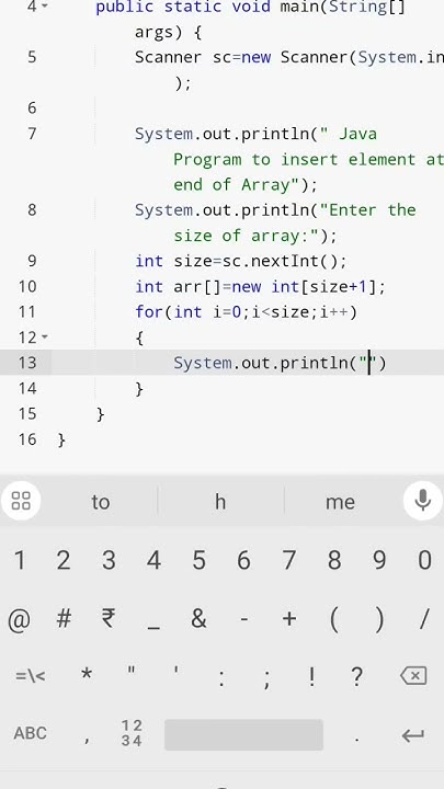 Java program to insert element at the end of array #java #programming #codingguru #youtubeshorts ...