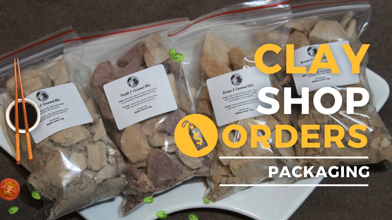 BROWN CAY, CARAMEL CLAY & PURPLE CLAY - ORDER PACKAGING - Short Video ...