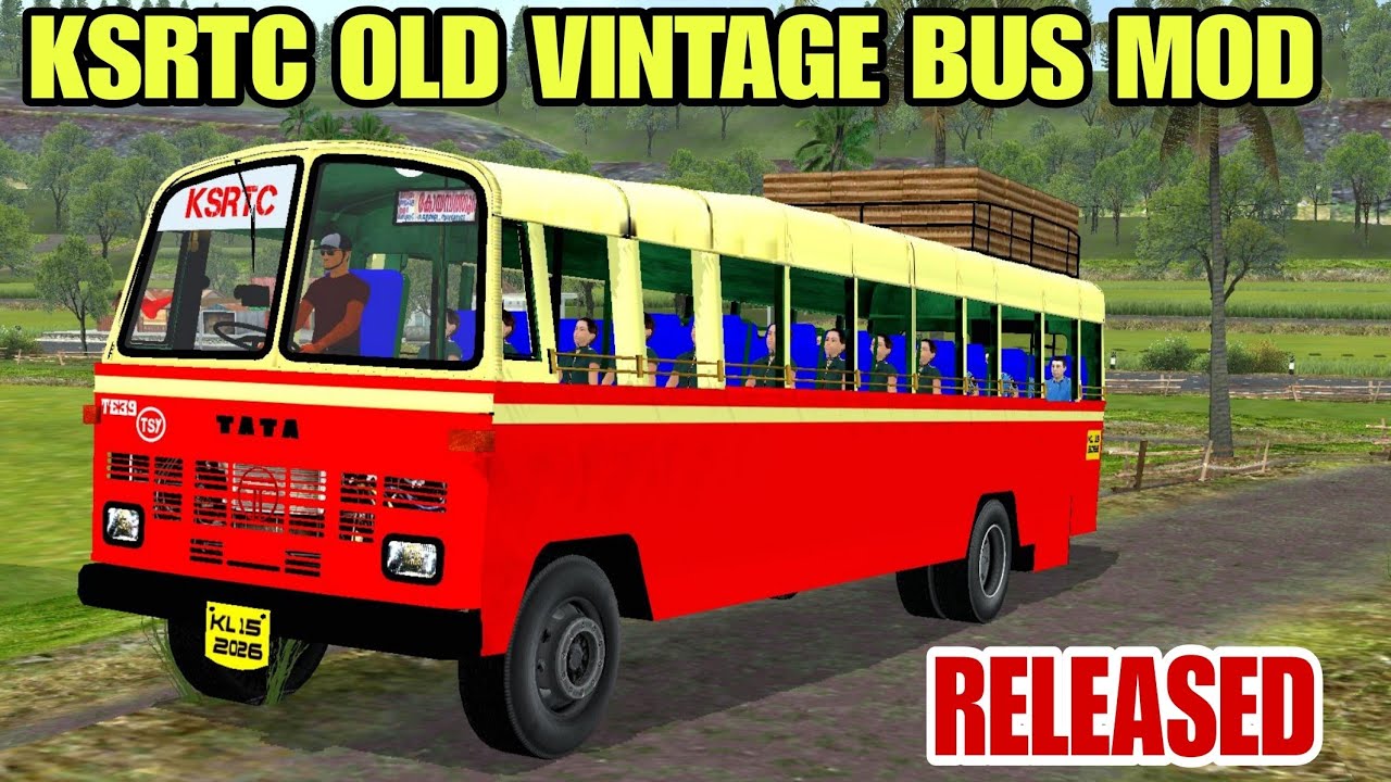 REALISTIC KSRTC OLD VINTAGE BUS MOD RELEASED|BUS SIMULATOR INDONESIA 4. ...
