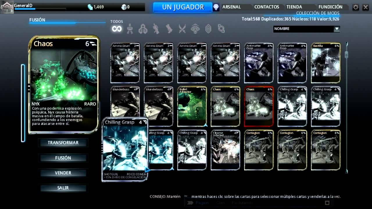 Warframe - Fusion cores, Mods, "Galletas" Que son y para que sirven ...