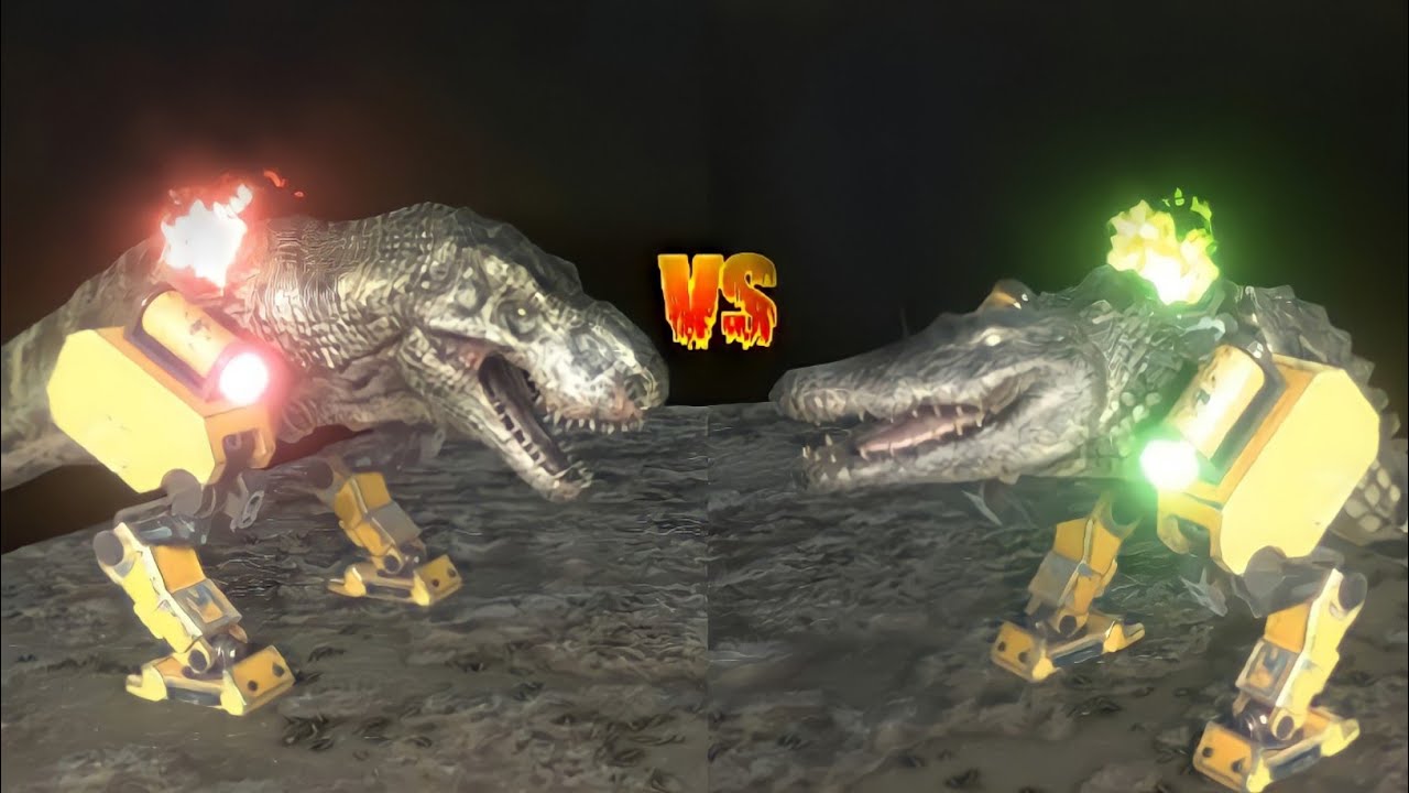 Robot T-rex vs Robot Purussaurus - Animal Revolt Battle Simulator - YouTube