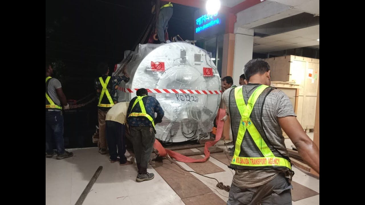 Rigging MRI Machine In khulna Labaid - YouTube