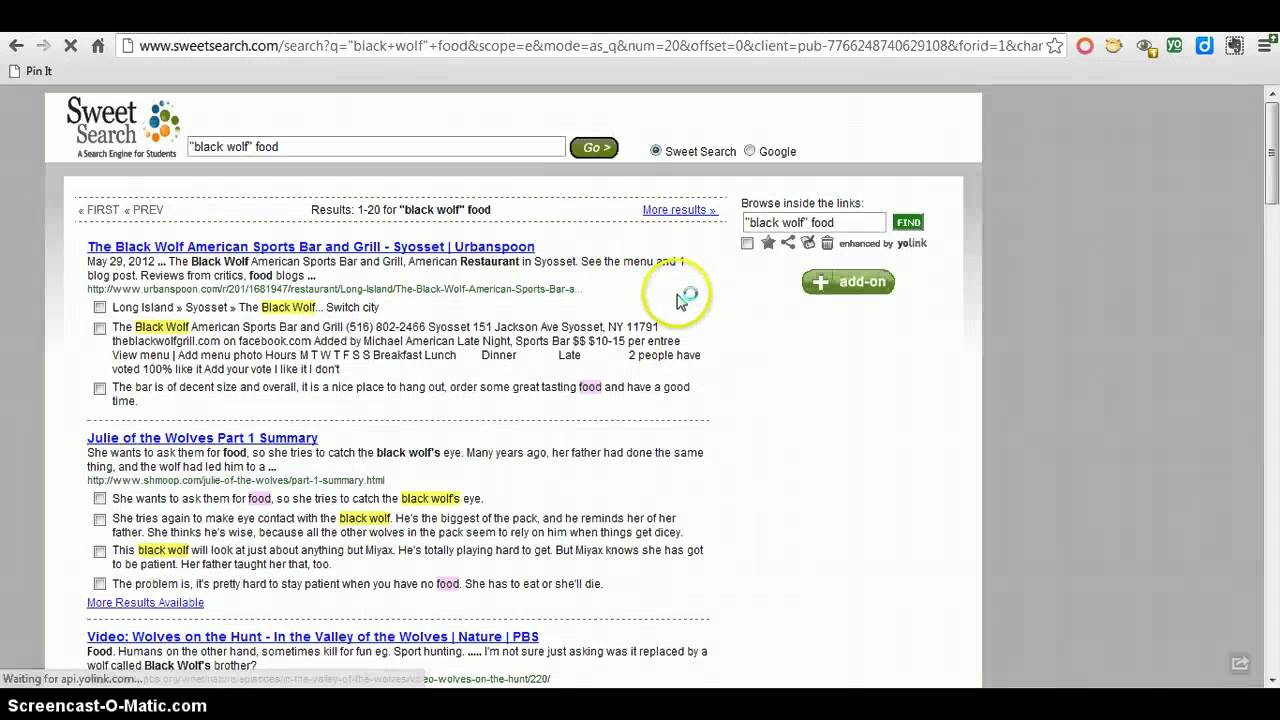 Sweet Search Demo - YouTube