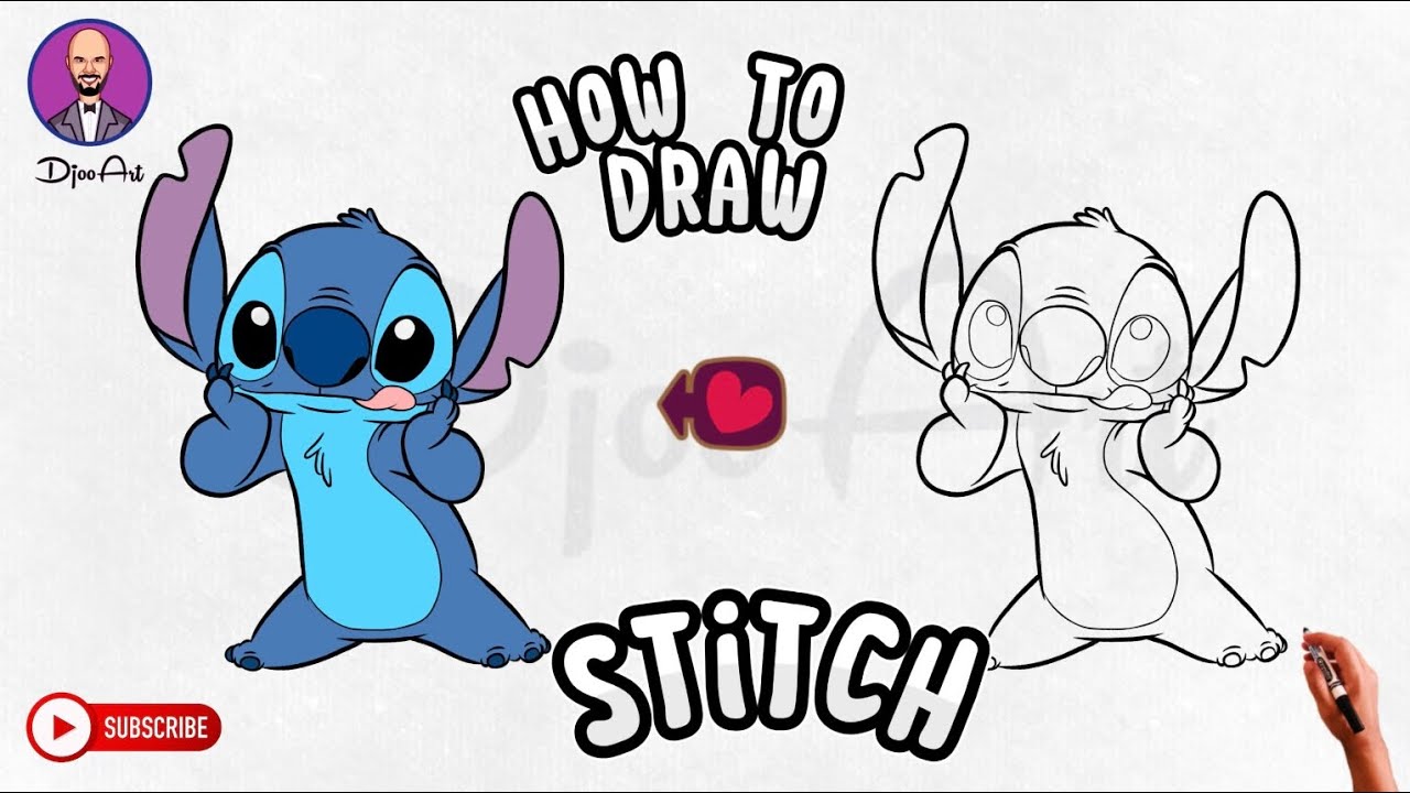 How to Draw and Color Cute Cartoon Stitch | Easy Step-by-Step Tutorial ...