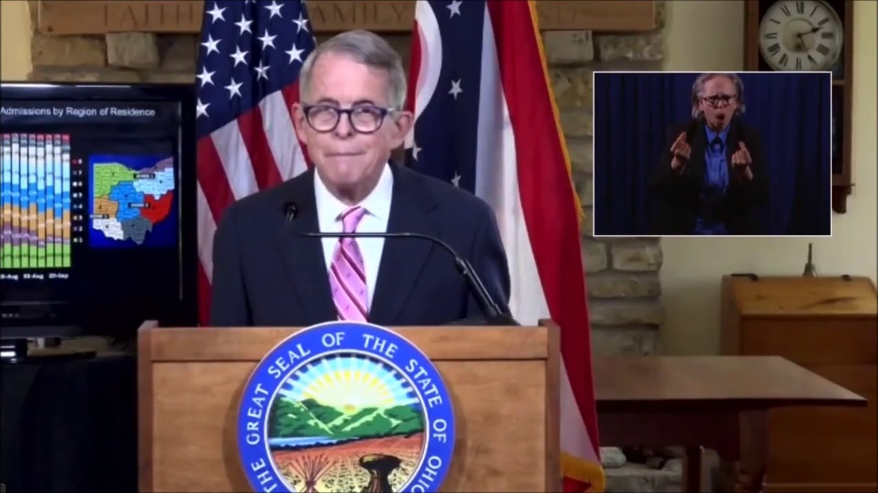 Ohio Governor Mike DeWine Press Conference 10-6-2020 Data Collection in ...